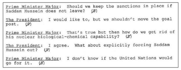 Revealed: The Bush-Major conversations - BBC News