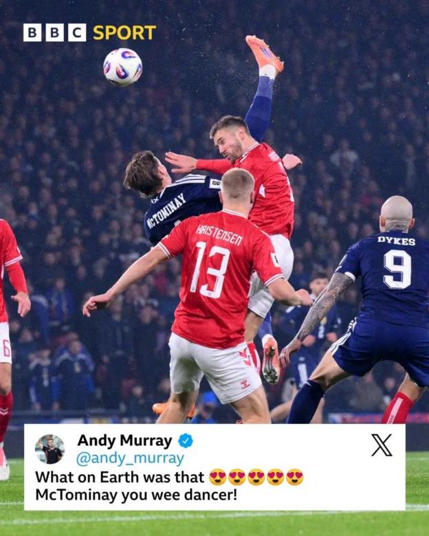 Was McTominay overhead kick Scotland's third best goal of night? - BBC ...