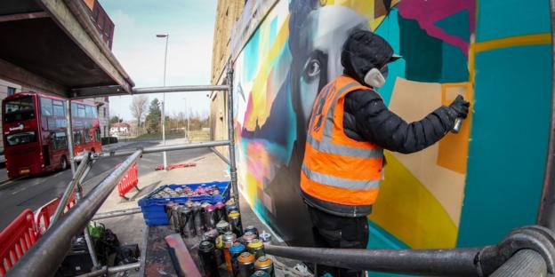 Port Talbot: How Banksy sparked a steel town's love for colour - BBC News