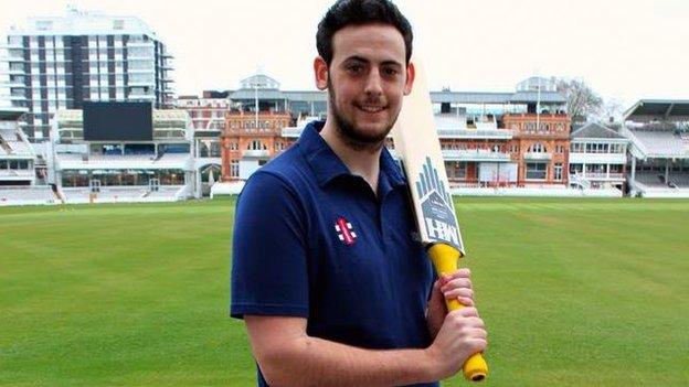 Tom Carter back playing cricket after losing leg to cancer - BBC News
