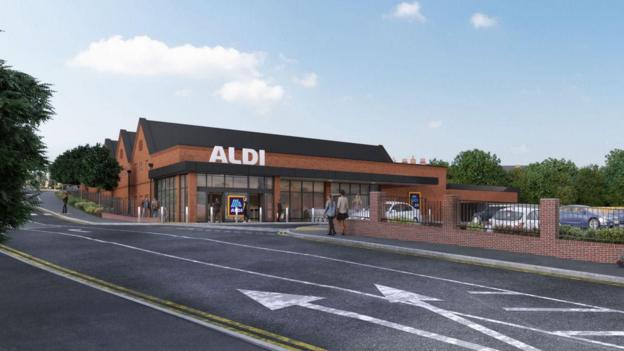Plans re-submitted for new Aldi store in Thames Ditton - BBC News