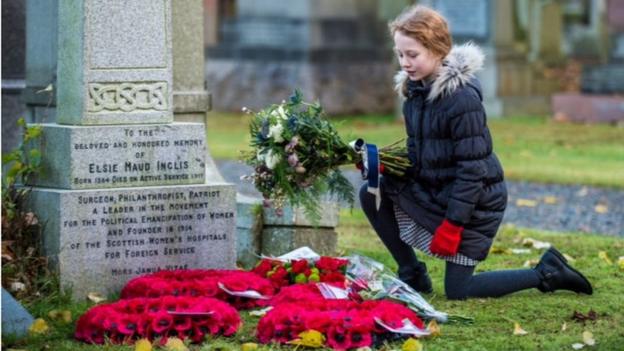 Relatives gather for Elsie Inglis anniversary - BBC News