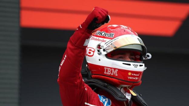Hungarian GP: Charles Leclerc takes surprise pole position - BBC Sport