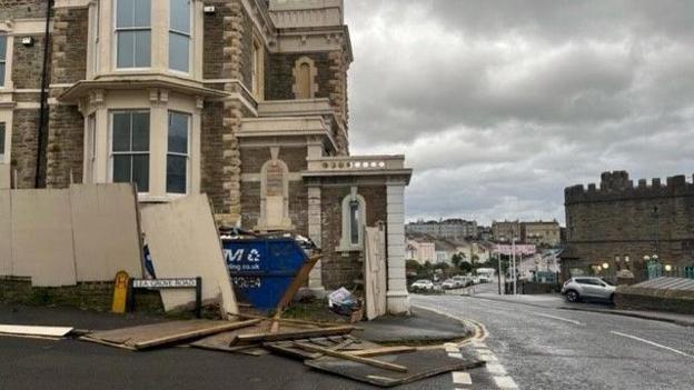Storm Darragh: Pictures of the aftermath in Somerset - BBC News