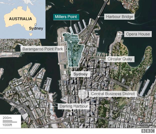 Millers District Map Of Sydney Australia
