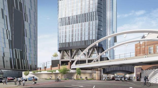 Plans approved in Manchester for tallest UK tower outside London - BBC News