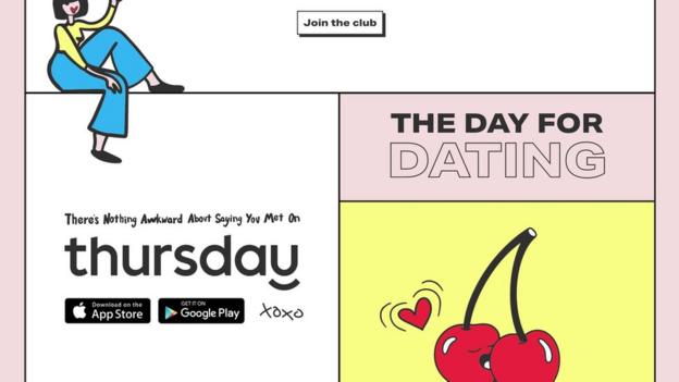 The Thursday dating app that only works one day a week - BBC News