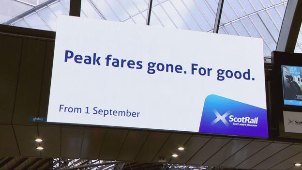 Peak time rail fares scrapped on ScotRail trains - BBC News