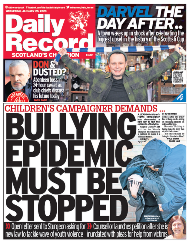 Scotland's papers: Stroke risk warning and plea over bullying epidemic ...