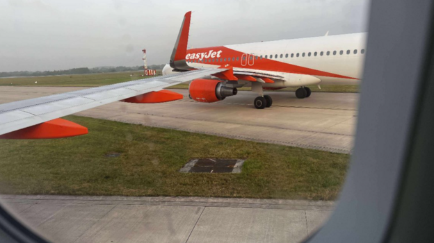 EasyJet planes clip wings in Manchester Airport collision - BBC News