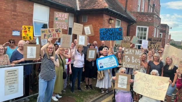 Crewkerne Community hospital's beds must not be cut, protesters say ...