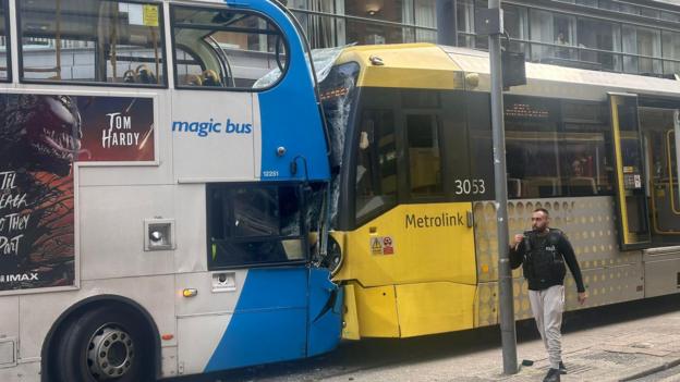 Manchester tram and bus crash: Councillor demands investigation - BBC News