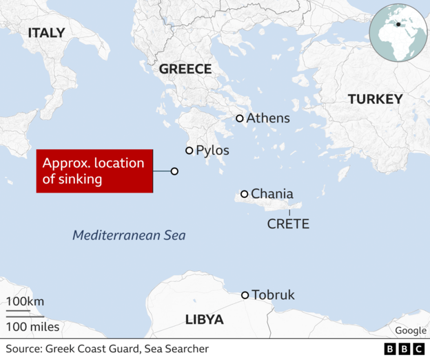 Greece boat disaster leaves at least 78 dead and hundreds missing - BBC ...