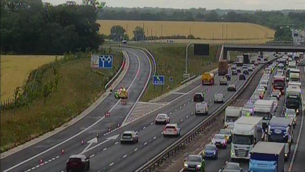 Emergency services attend serious accident on the M11 near Harlow - BBC ...