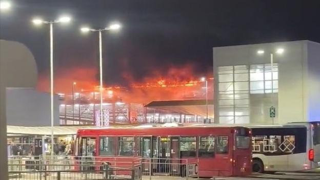 What caused the Luton Airport fire and what happens next? - BBC News
