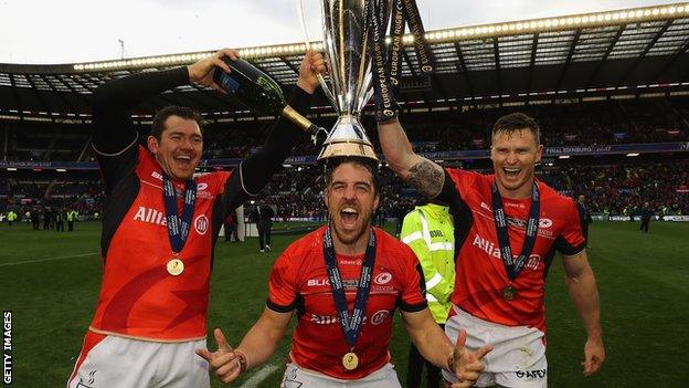 Chris Wyles: Saracens and USA winger to retire - BBC Sport