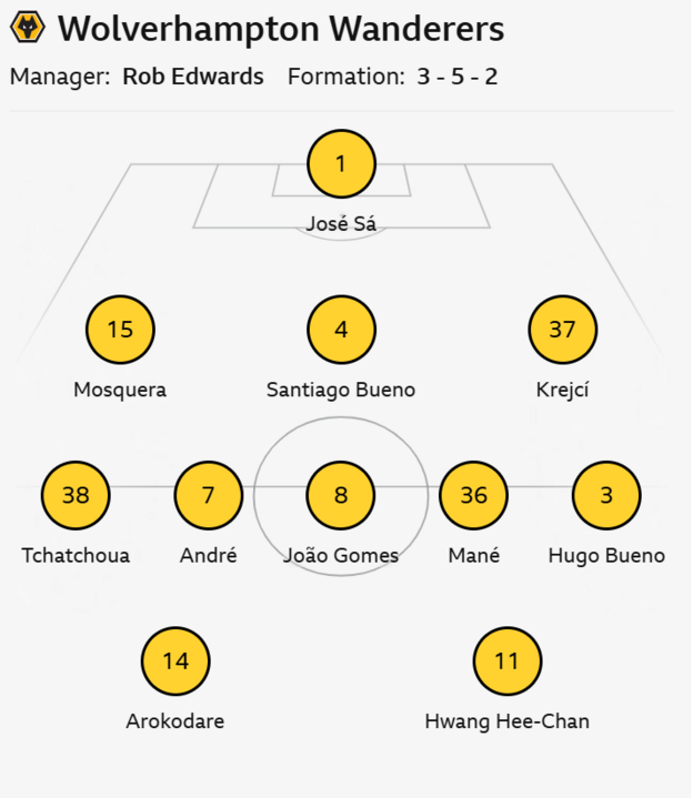 Wolves vs Newcastle: Confirmed team news - BBC Sport