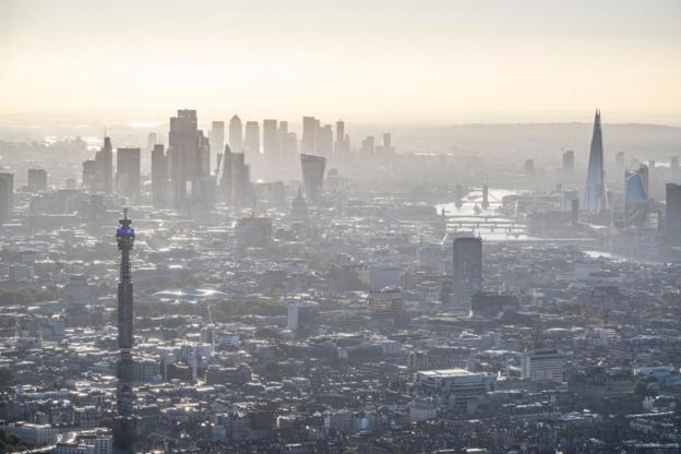 London from the sky: Aerial photos showing summer in the capital - BBC News