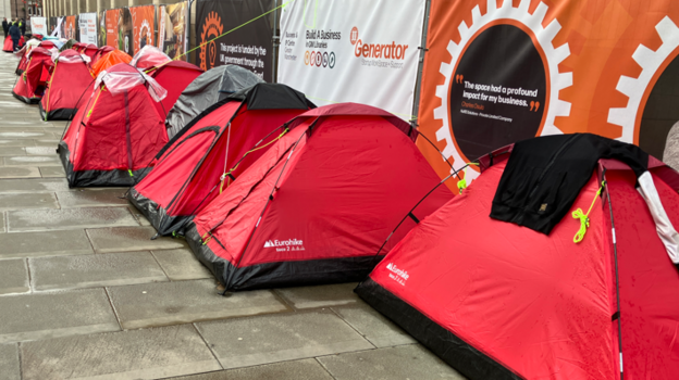 Manchester homeless camp growing 'due to activists' - council - BBC News