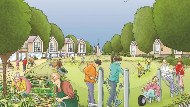 Salt Cross: Carbon neutral village plans approved by government - BBC News