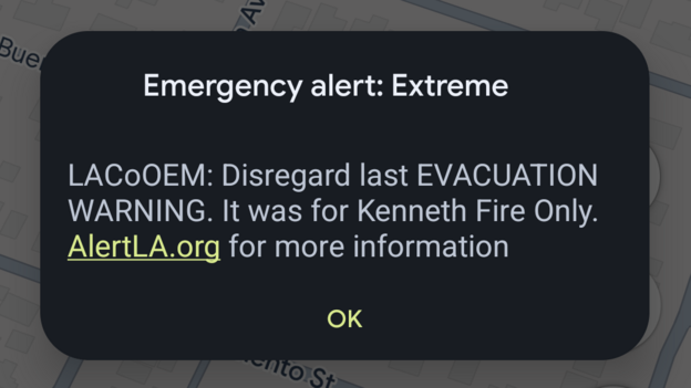 Anger after fire evacuation alert sent in error to millions in LA - BBC ...