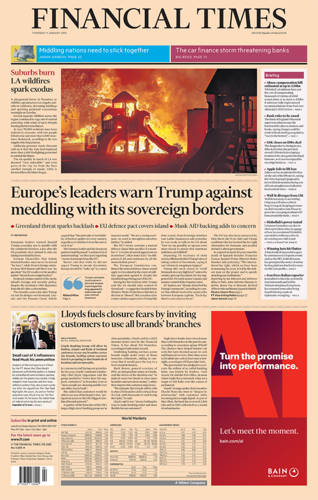 Newspaper headlines: 'Apocalypse' LA and 'Reeves faces extra tax rises ...