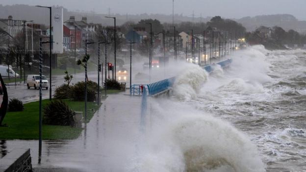 NI weather: Storm Bram's yellow weather warning ends - BBC News