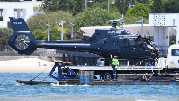 Australia helicopter collision: Passenger tapped pilot before crash ...