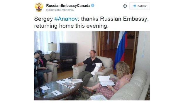 Sergey Ananov: Two days on ice with three polar bears - BBC News