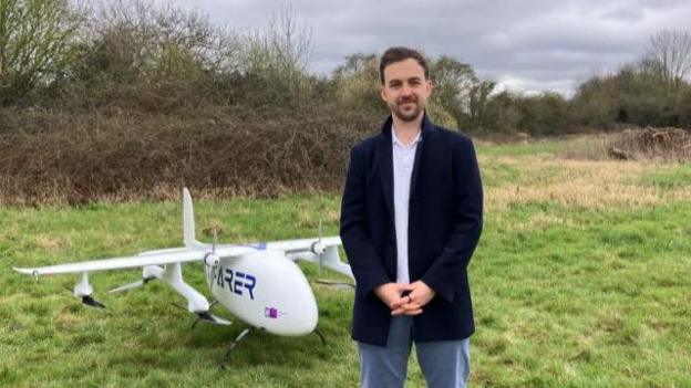 Coventry drone trial aims to speed up radioactive drug travel - BBC News