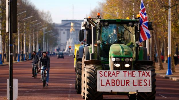 Arrests at farmers' central London tractor protest - BBC News