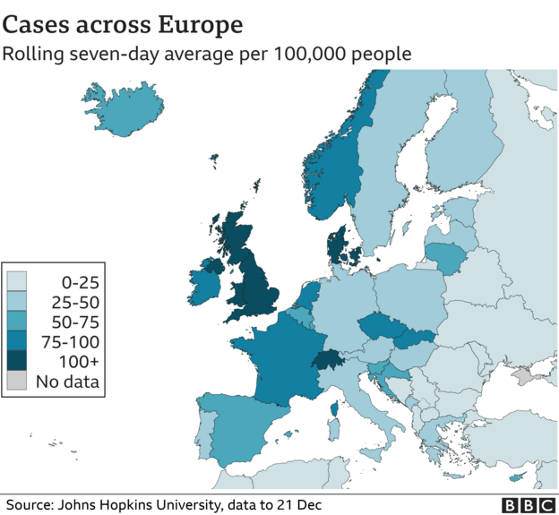Covid Omicron: European nations reinstate restrictions - BBC News
