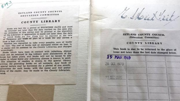 Library book returned in Shetland after 43 years - BBC News