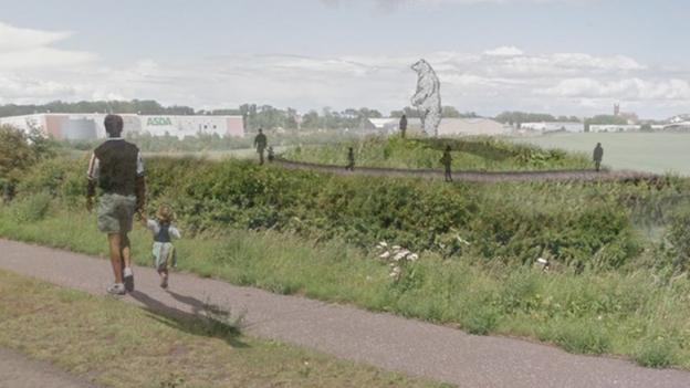 Bear sculpture to honour John Muir unveiled in Dunbar - BBC News