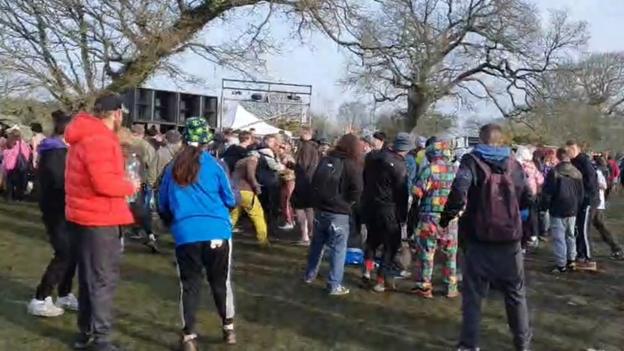 MoD fences and gate damaged during Dorset illegal rave - BBC News