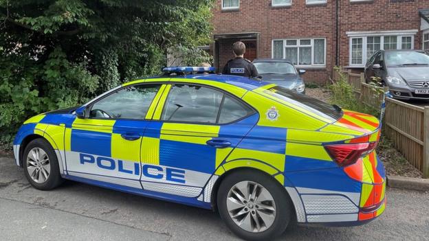 Police name father and son, 5, found dead at house in Leicester - BBC News