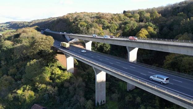 Avonmouth motorway bridge celebrates 50 years with 'unseen works' - BBC ...
