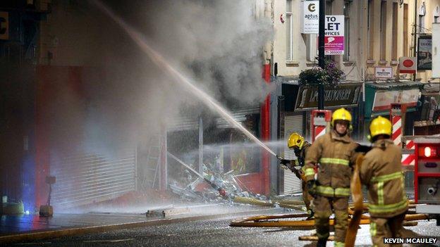 Derry Poundstretcher fire: Building where 15 worked destroyed - BBC News