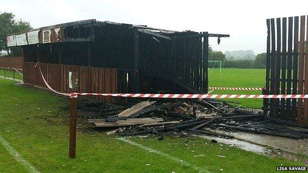 Watton football stand fire 'devastating' - BBC News