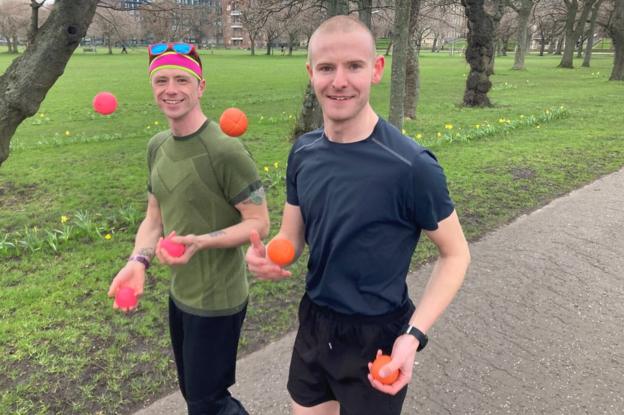 I was getting bored of running - then I found joggling - BBC News