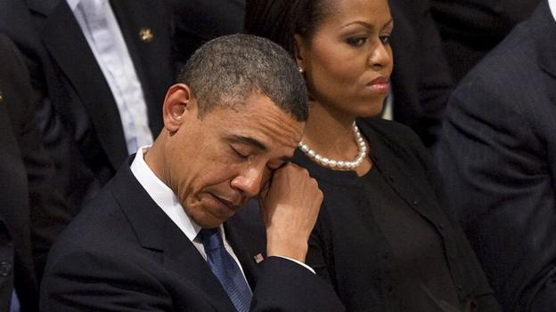 Seven times Barack Obama cried during an emotional eight years - BBC News