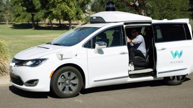 No safety driver in Waymo's self-driving car taxi fleet - BBC News