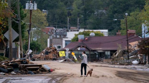 North Carolina devasatation as Hurricane Helene claims 116 lives - BBC News