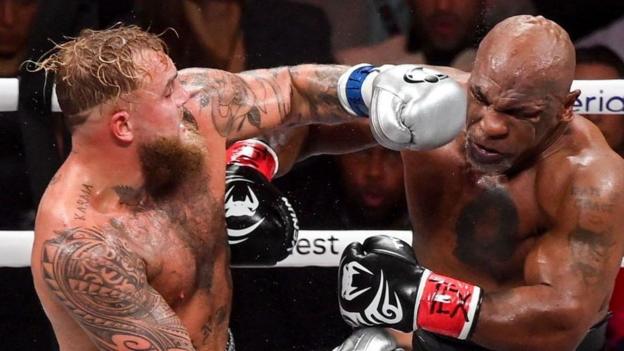 Mike Tyson vs Jake Paul: Mike Tyson beaten by Jake Paul on points in ...