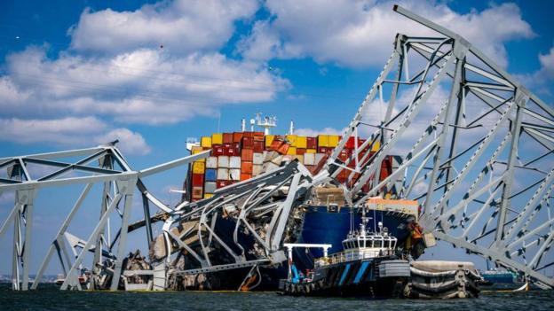 Behind the scenes of the Baltimore bridge collapse - BBC News