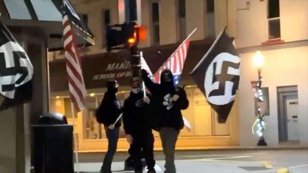 Biden condemns 'sickening' neo-Nazi march in Ohio - BBC News