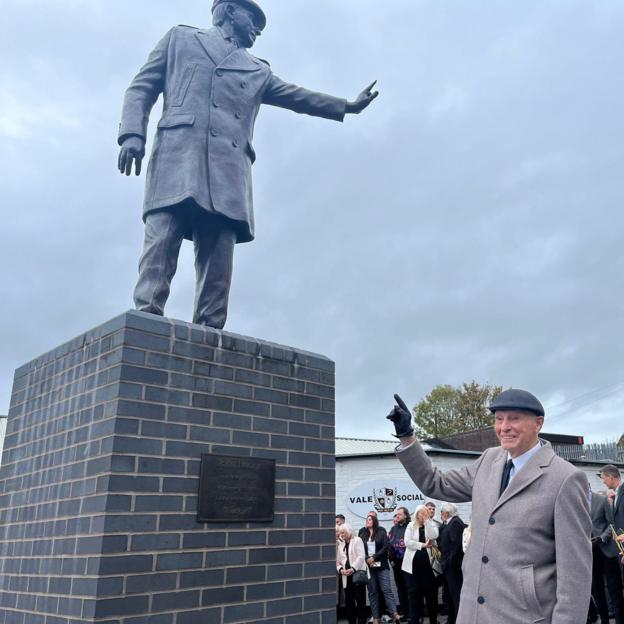 John Rudge: Statue of Port Vale legend unveiled on his 80th birthday ...