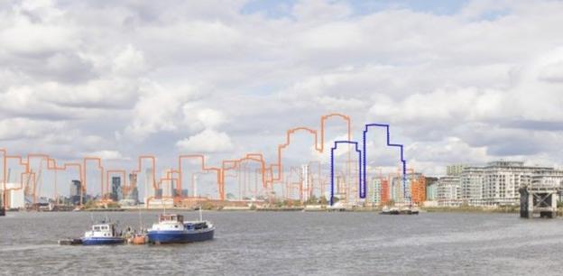 Greenwich: Reduced height tower block plans approved by council - BBC News