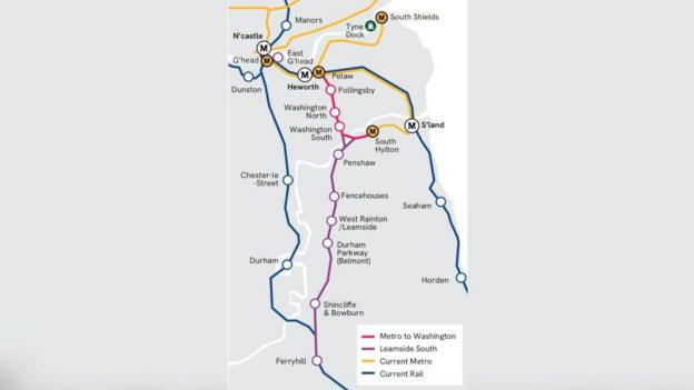 Which are the possible Leamside Line stations? - BBC News