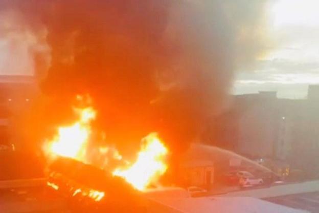Roads closed and buildings evacuated after fire near Pittodrie - BBC News